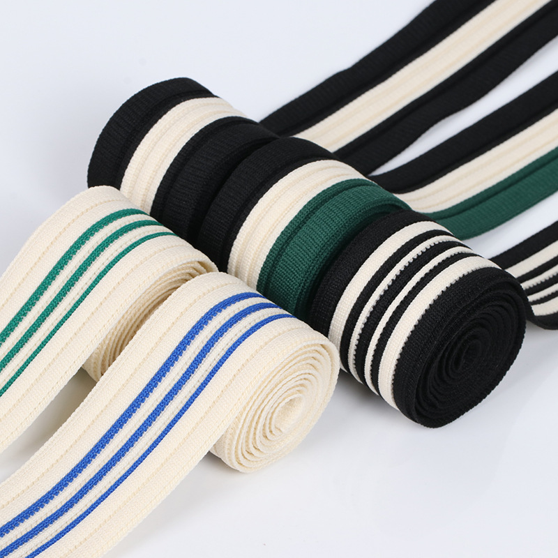 Polyester Elastic Ribbed Knit Tape for Kidswear & Sports