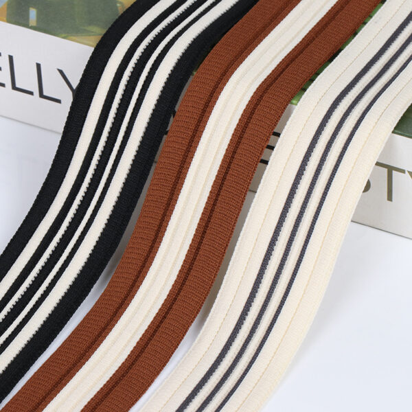 Polyester Elastic Ribbed Knit Tape for Kidswear & Sports