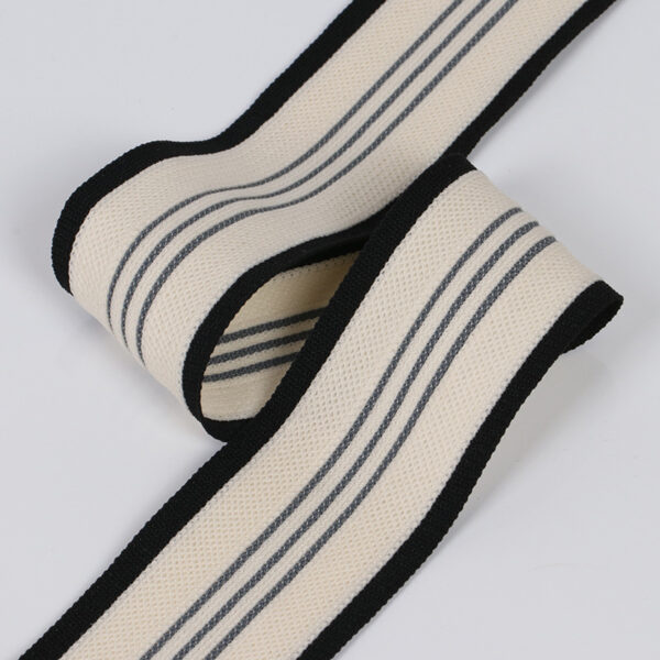 Polyester Ribbed Knitted Striped Tape 5cm | Side Trim