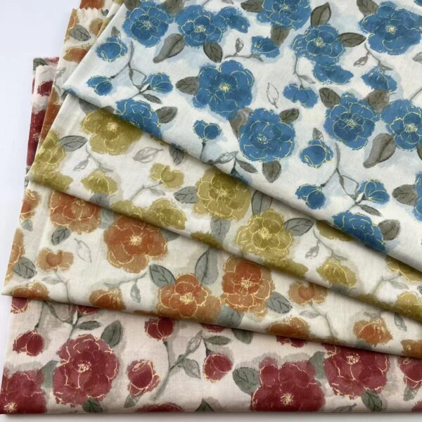 Cotton Poplin Korean INS Print Fabric for Dresses