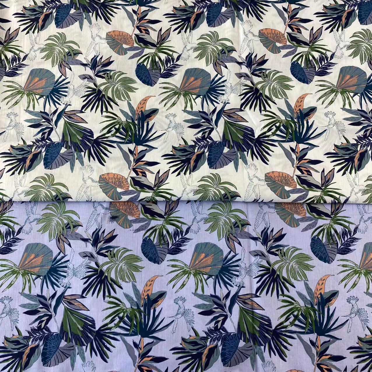 Cotton Tropical Print Poplin Fabric