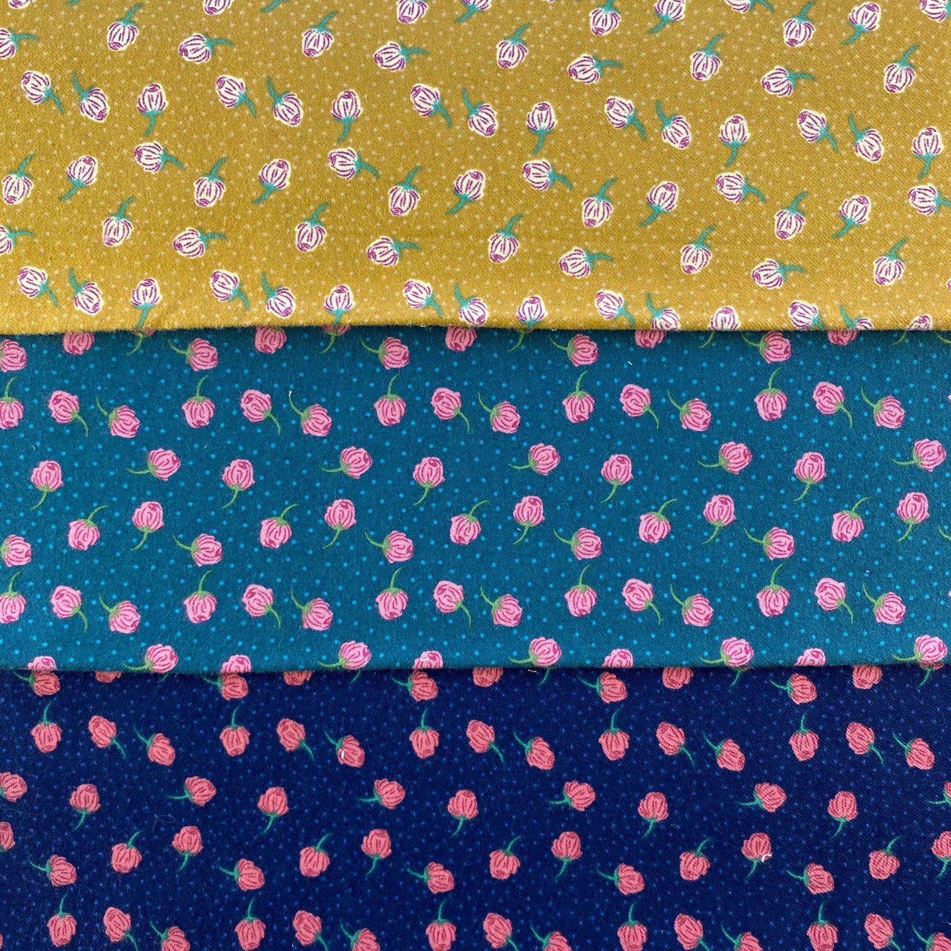 Thick Brushed Cotton Floral Fabric