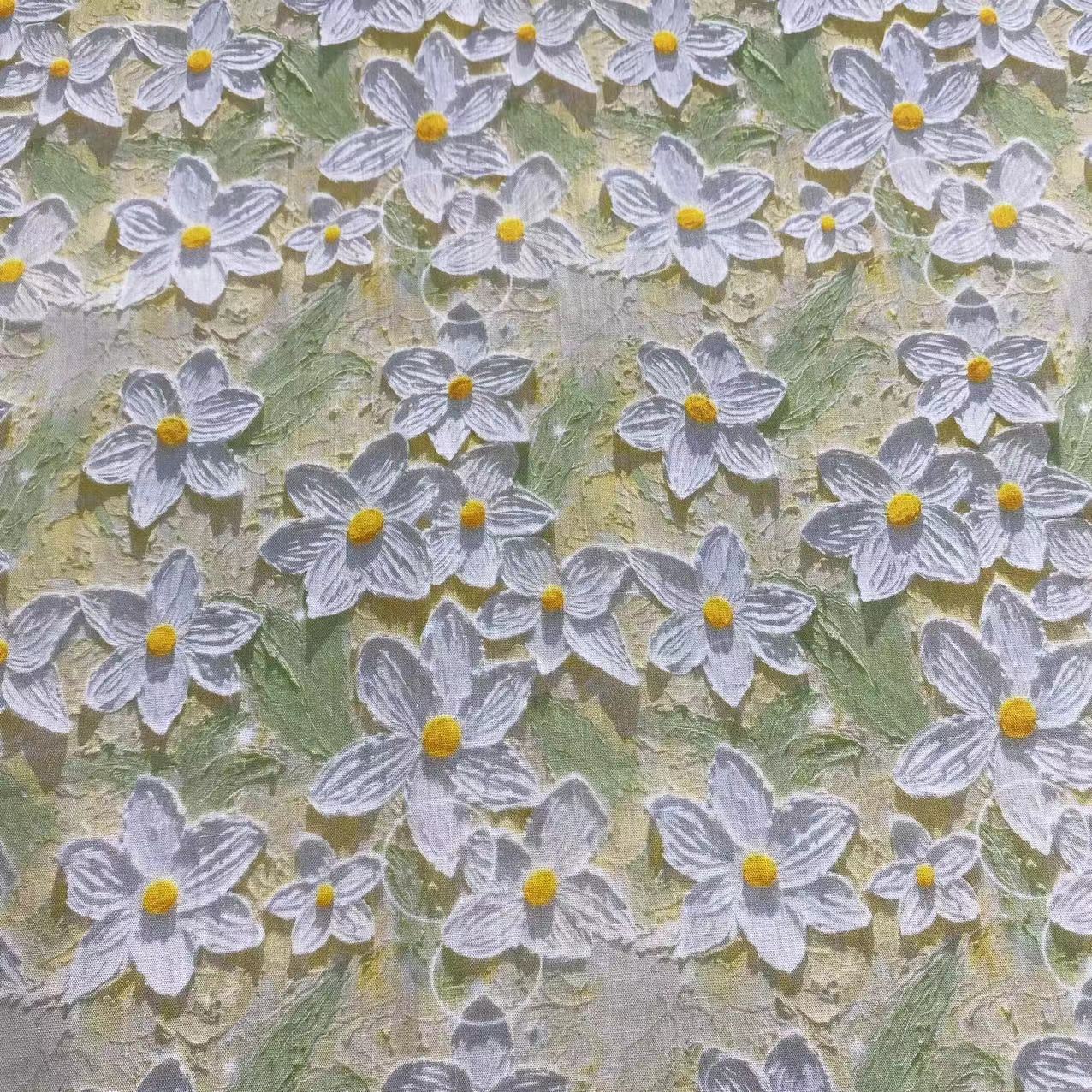 3D Oil Painting Cotton Digital Printed Fabric