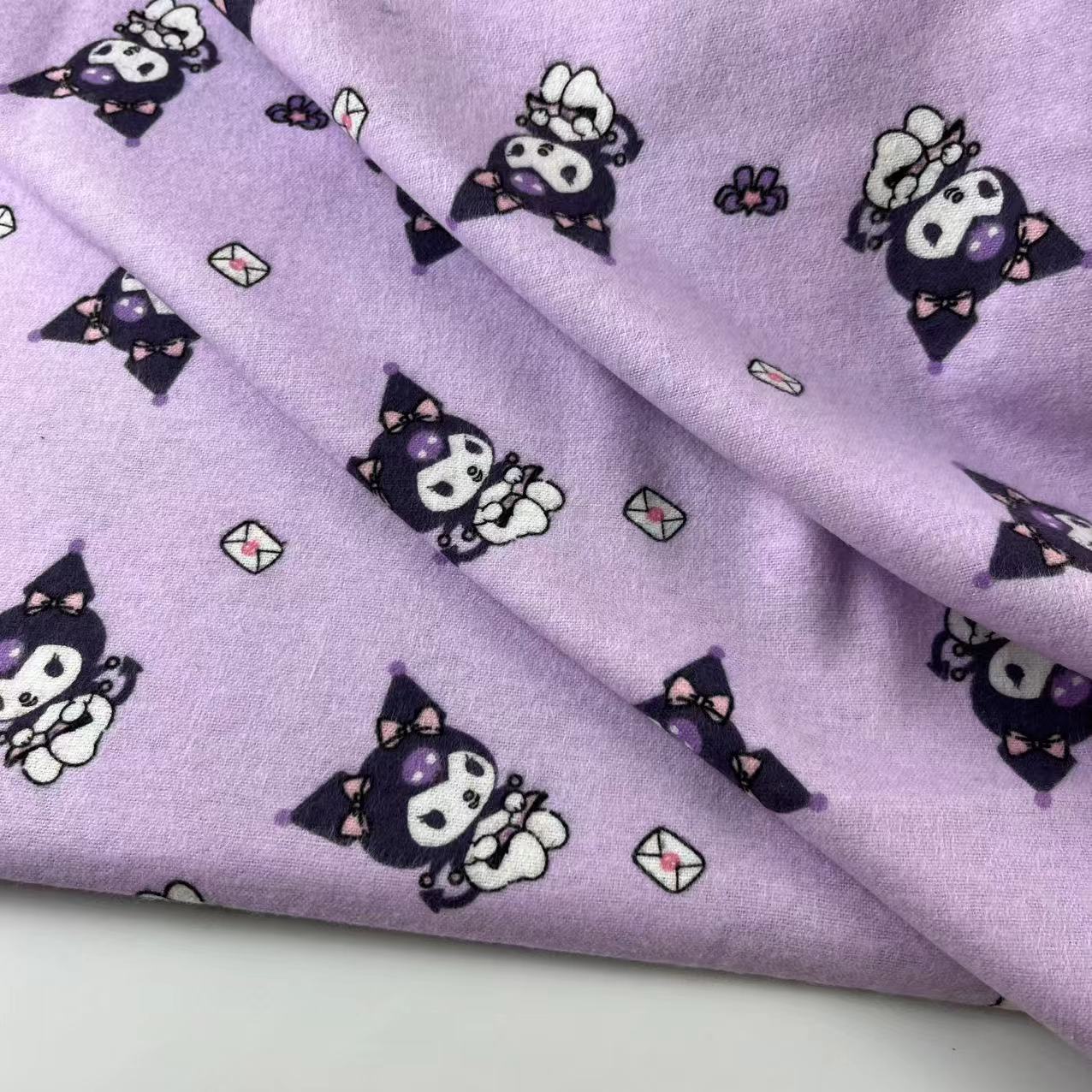 Brushed Cotton Cartoon Print Fabric — Winter Thick Material