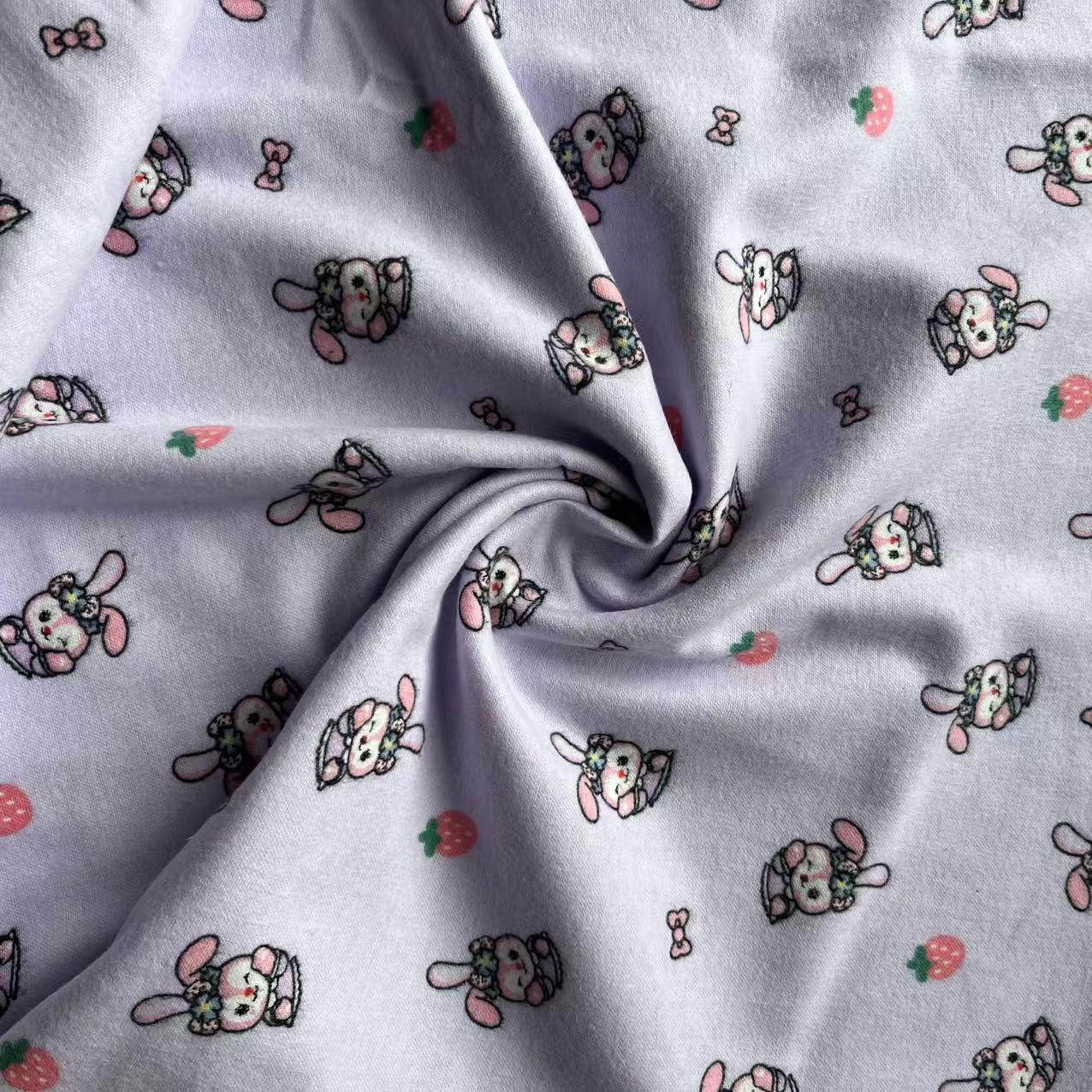 Thick Brushed Cotton Printed Fabric – Cartoon Design