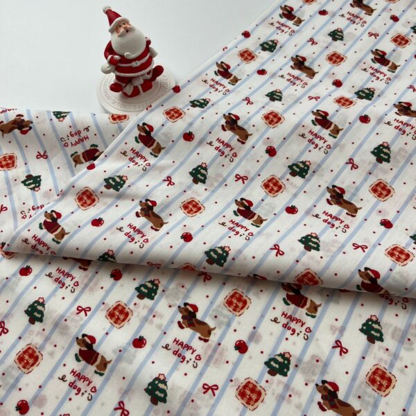 Cotton Christmas Cartoon Fabric — Digital Print Material