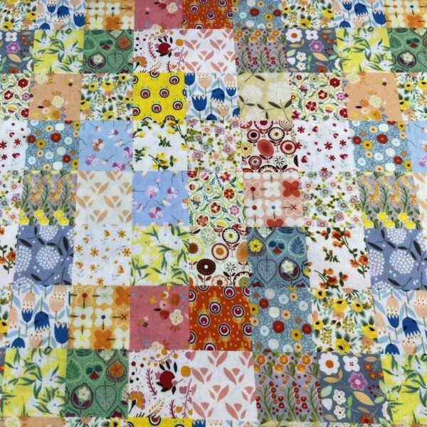 Korean INS Digital Printed Cotton Fabric for Dresses
