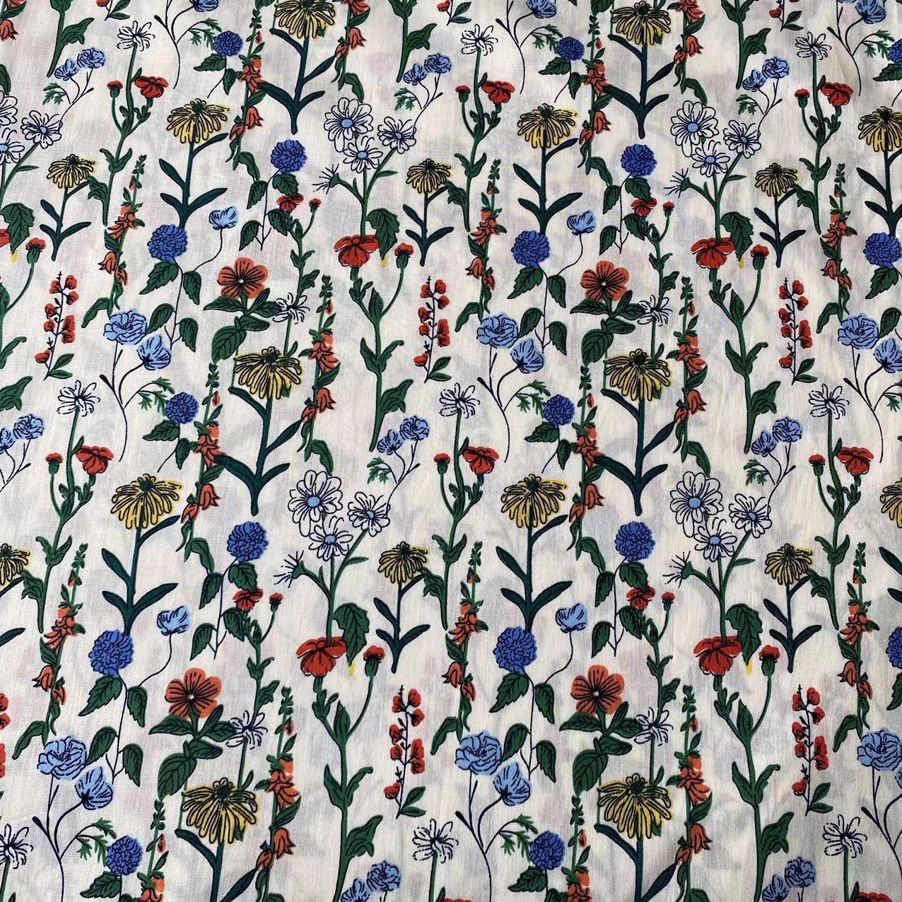 Cotton Poplin Fabric – Korean INS Print for Dresses