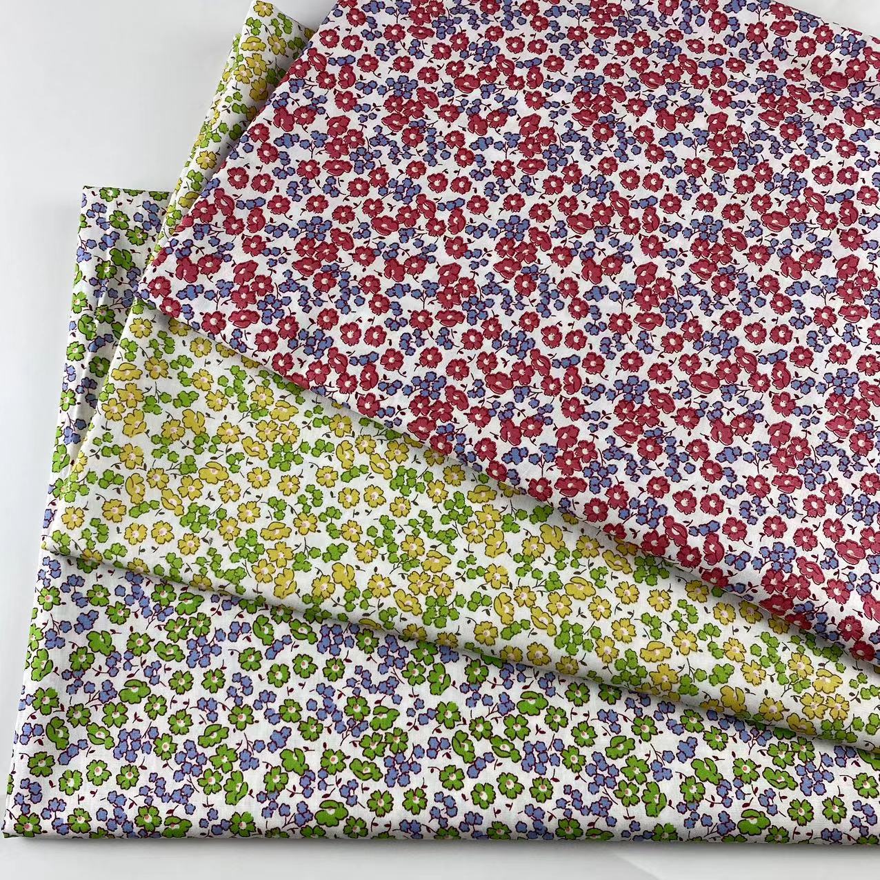 Cotton Printed Poplin Fabric Floral DIY Cloth