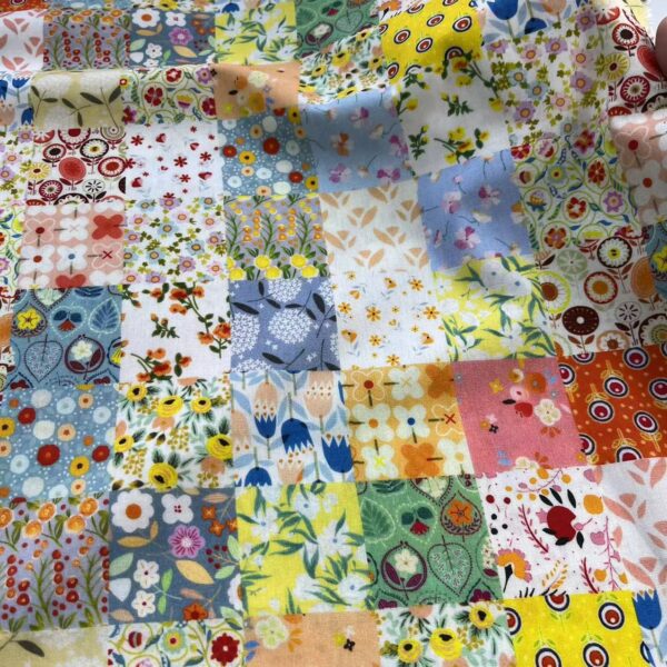 Korean INS Digital Printed Cotton Fabric for Dresses