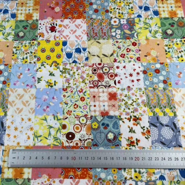 Korean INS Digital Printed Cotton Fabric for Dresses