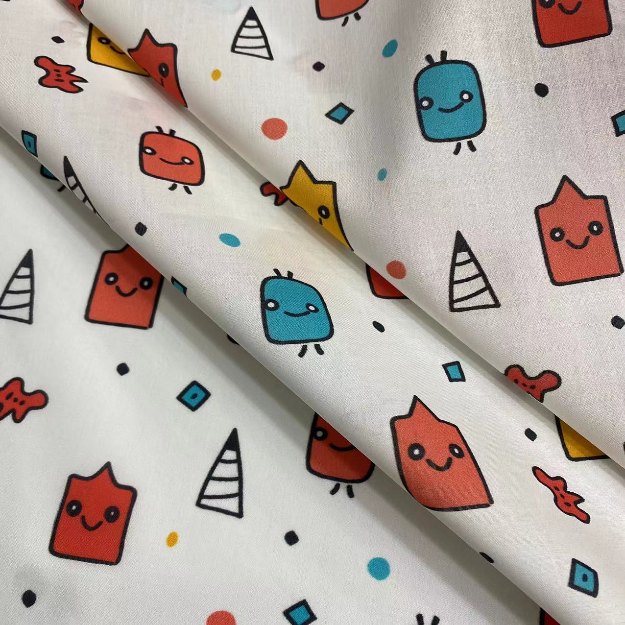 60s Combed Cotton Cartoon Digital Printed Fabric